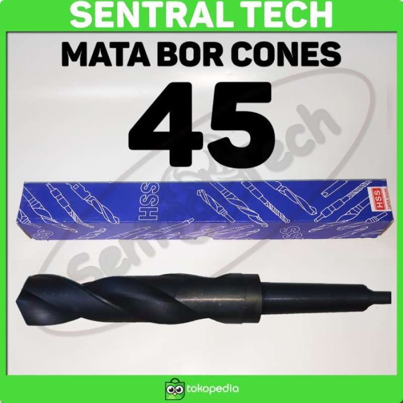 Promo Taper Shank Drill / Mata Bor Cornes / Mata Bor Besi 45 Mm Hss ...