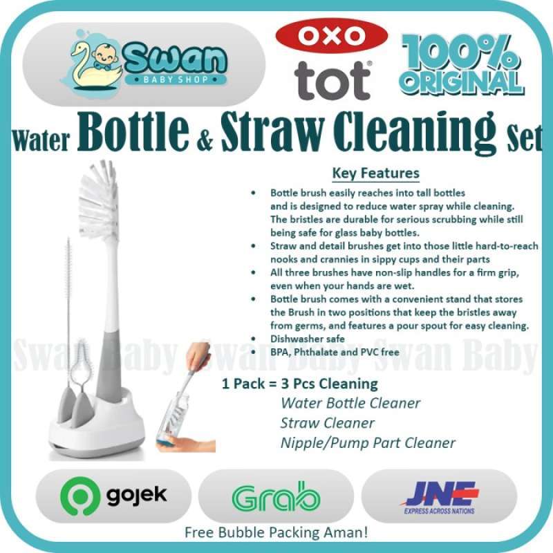 Promo Oxo Tot Water Bottle & Straw Cup Cleaning Set / Sikat Pembersih ...