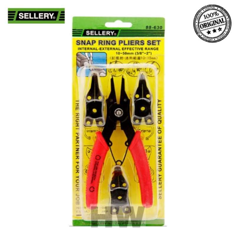 Promo Tang Snap Ring Pliers Set Bengkok Lurus Buka Tutup Sellery 88-630 ...