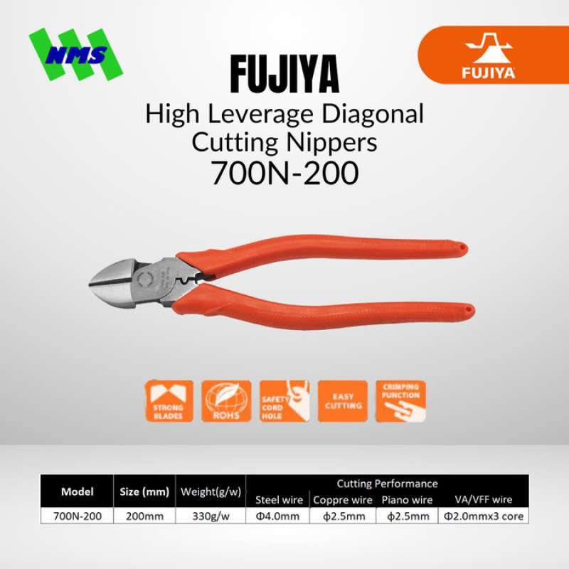 Promo Tang Potong Fujiya 700n-200 High Leverage Diagonal Cutting Nippers 8 Diskon 23% Di Seller ...