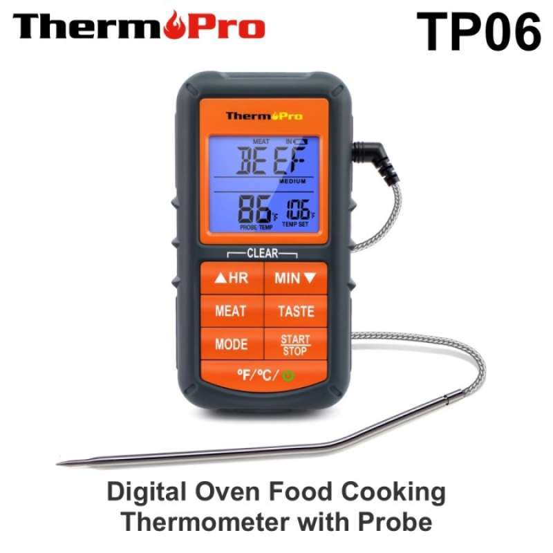 Promo Thermopro Tp06 Digital Oven Food Cooking Thermometer With Probe ...