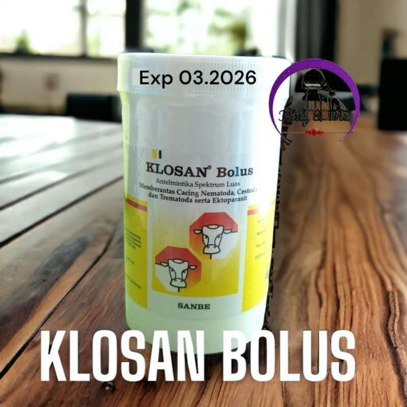 Jual Obat Cacing Hewan Sapi Kerbau Kuda Klosan 12 Bolus Spektrum Luas ...