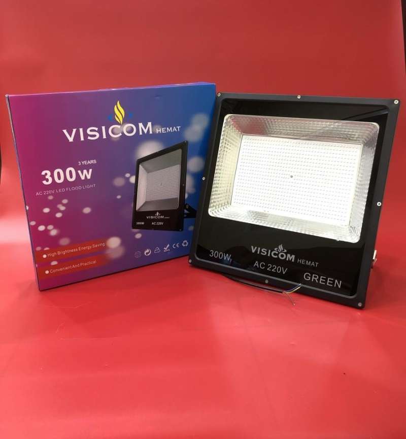 Jual Lampu Sorot Led Flood Light Ac 220v 300 Watt Green Hemat Visicom ...