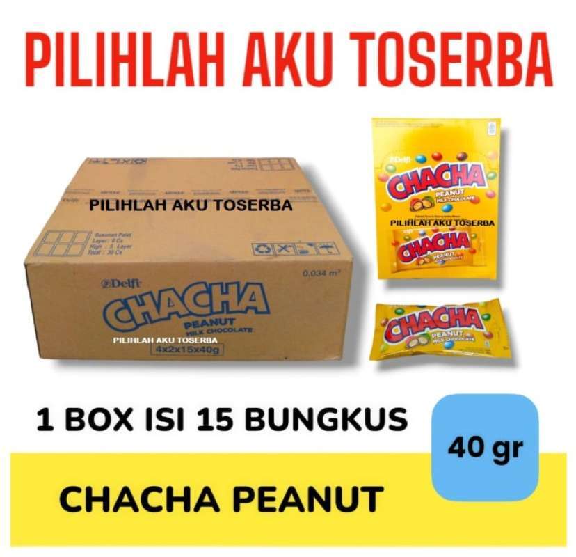 Promo Chacha Peanut Milk Chocolate 40 Gram - ( Harga 1 Dus ) Diskon 12% ...