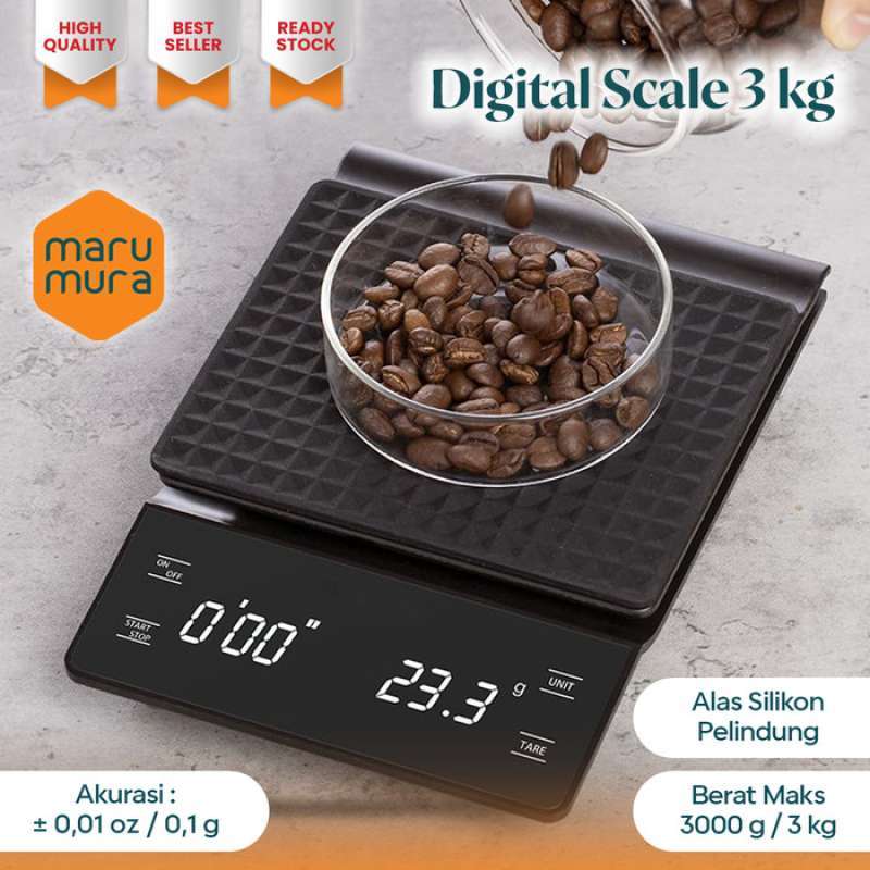 Jual Marumura Digital Coffee Scale Touch Screen | Timbangan Kopi Digital Di Seller Elezea Store ...