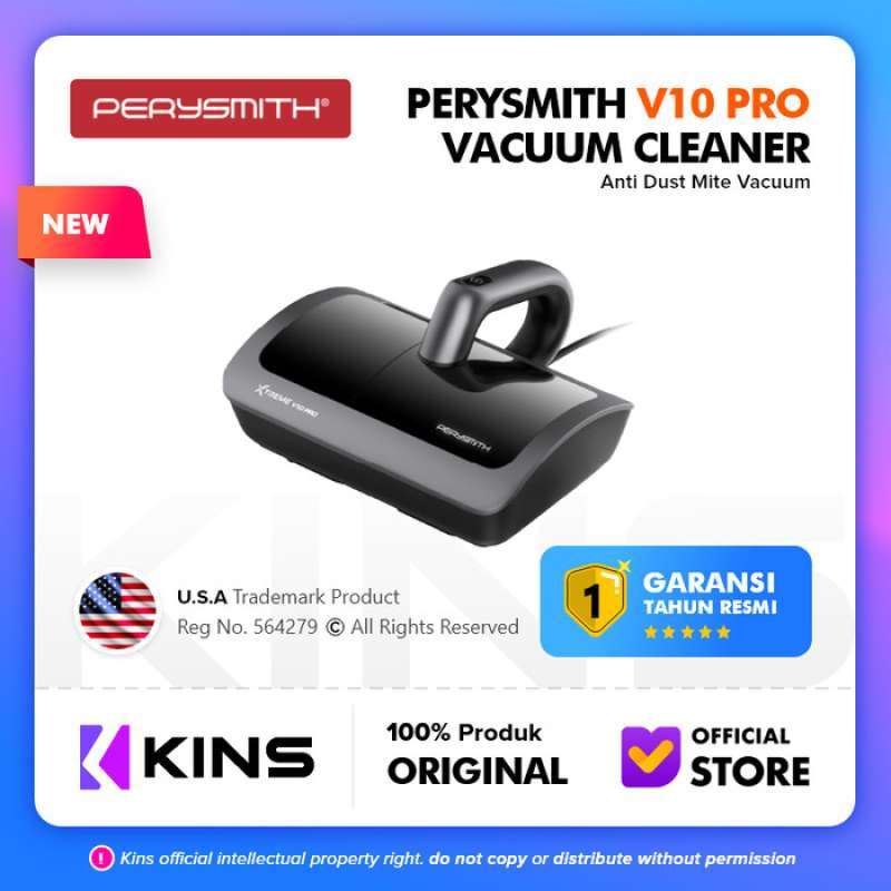 Promo Perysmith V10 Pro Uv Anti Dust Mite Bed Vacuum Cleaner Penyedot ...