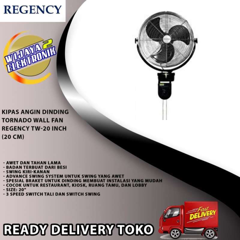 Promo Kipas Angin Dinding Tornado Wall Fan Regency Tw-20 Inch (20 Cm ...