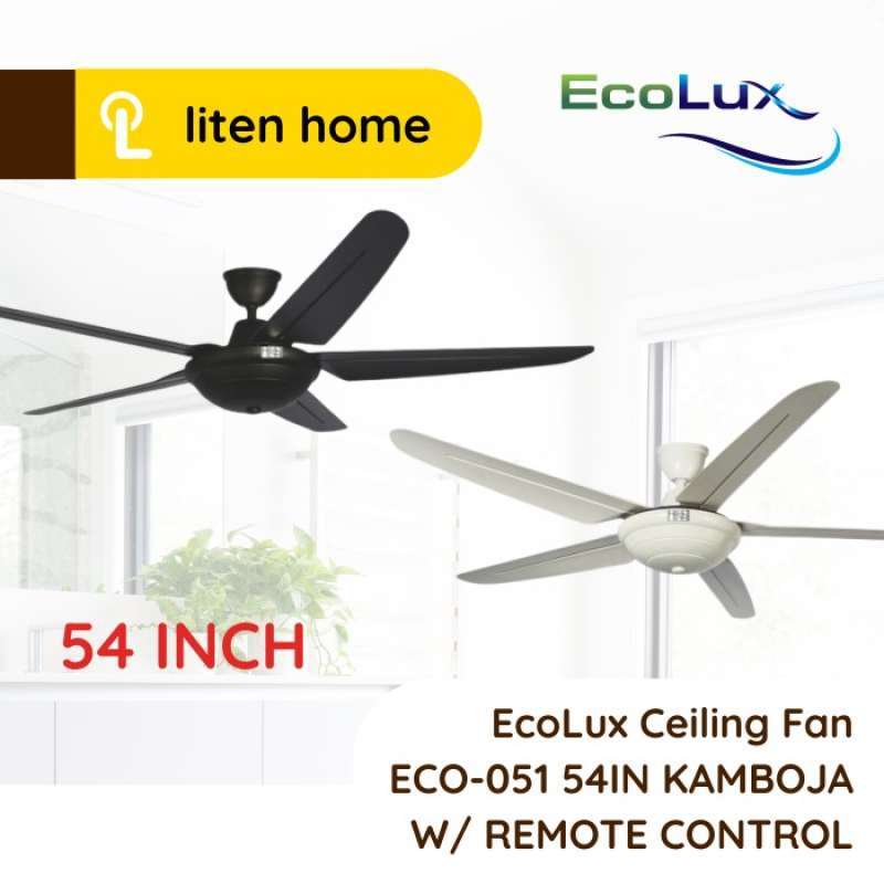 Promo Kipas Angin Plafon / Modern Ceiling Fan Ecolux Kamboja 54 Inch 54 ...