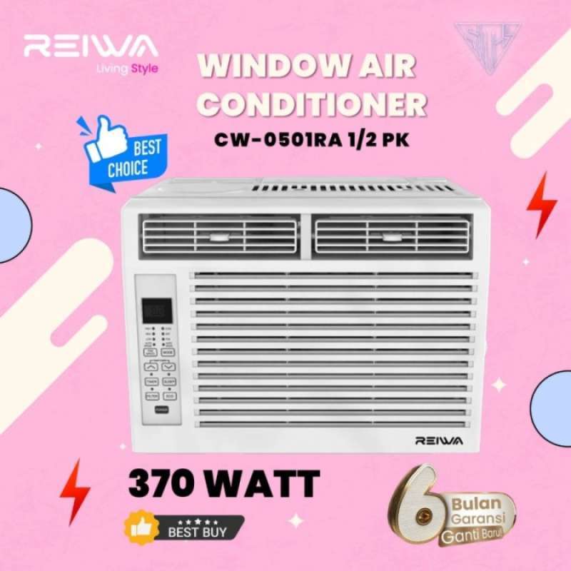 Promo Reiwa Ac Window Cw-0501ra 1/2 Pk 370 Watt - Ac 0,5 Pk-garansi ...