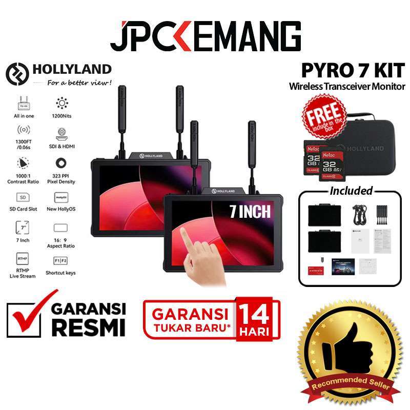 Promo Hollyland Pyro 7 Kit Wireless Transmitter Receiver Monitor ...