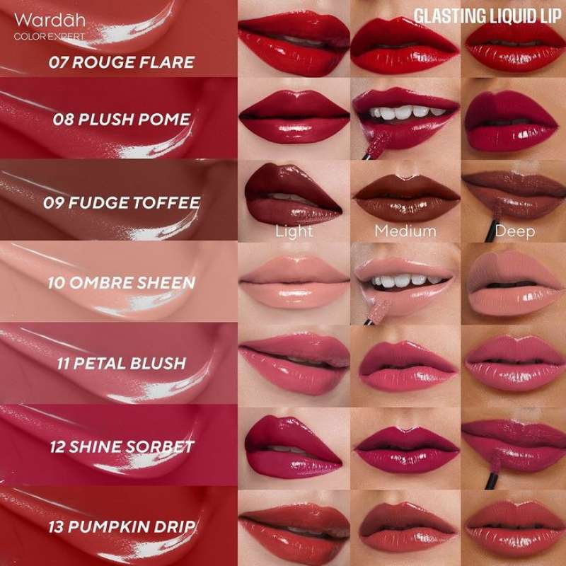 Jual Wardah Glasting Liquid Lip 3,6gr - Pigmented Glass Color, Ringan, Tidak Lengket ...