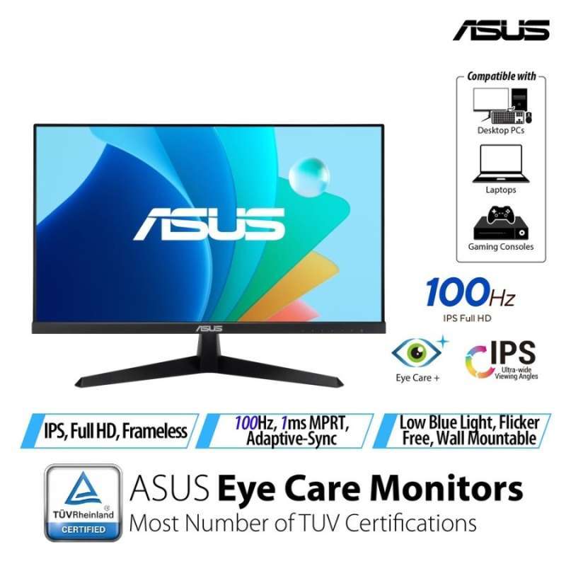 Jual Asus Vy249hf Monitor Led (23.8/ips/fhd/1ms/100hz/hdmi/eye-care ...