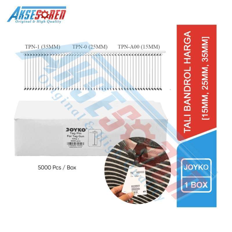 Jual Tag Pin Baju Joyko / Tali Label Bandrol Merek / Hang Tag Pin ...