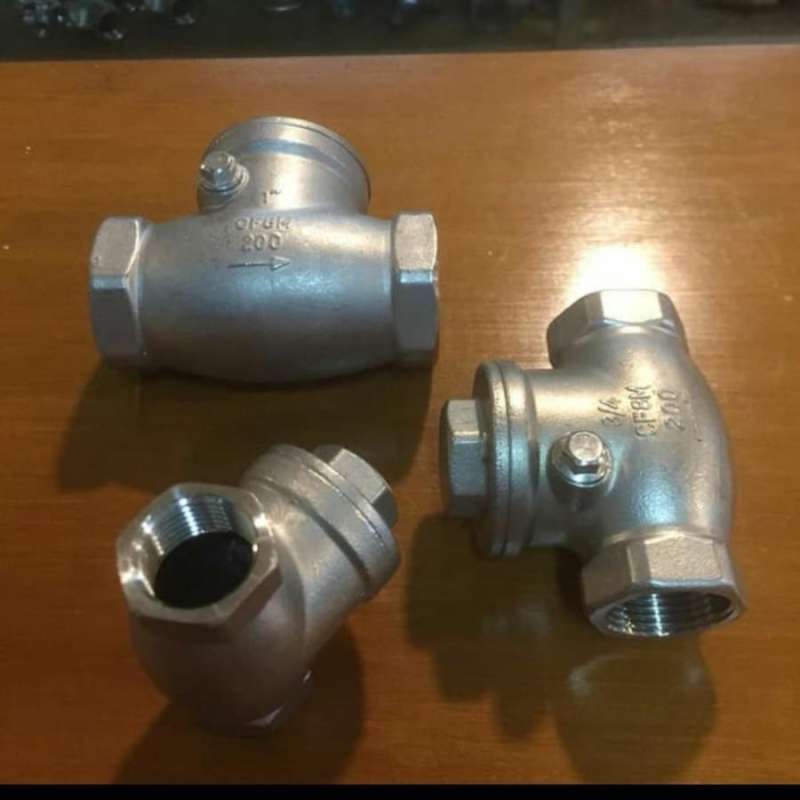 Jual Swing Check Valve Stainless Ss316 Drat 1/2 (inch) / Klep Tabok Di ...