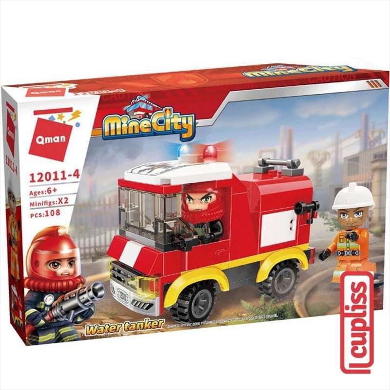 Promo QMAN MineCity Water Tanker Fire Line 12011-4 Diskon 25% di Seller Cupliss Official Store ...