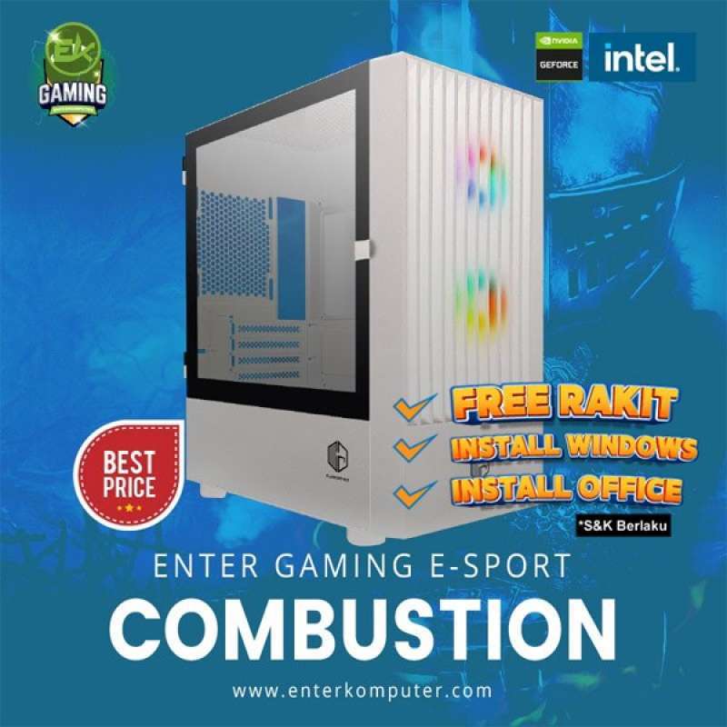 Promo PC Rakitan EnterKomputer Gaming E-Sports Combustion Diskon 23% di ...