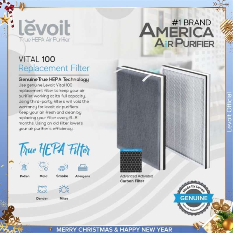 Promo Replacement Filter Levoit Air Purifier Vital 100 Hepa H13 Diskon ...