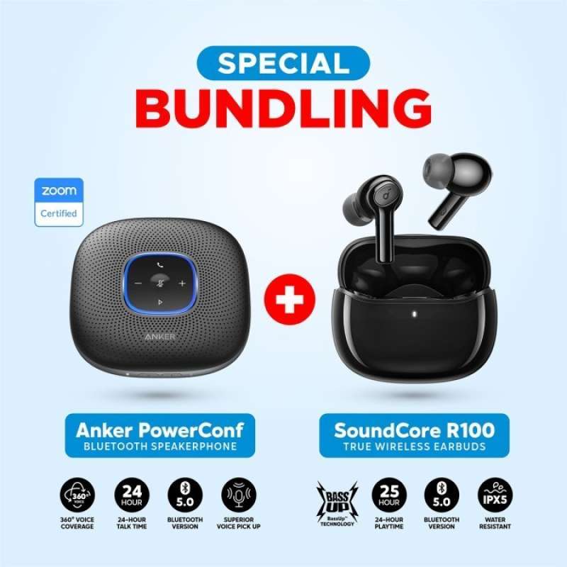 Promo Anker Powerconf Bluetooh Speaker Wiht Mic Meeting Conference ...