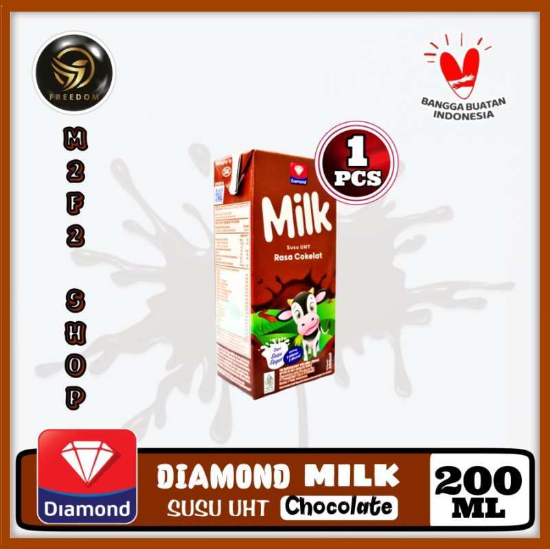 Promo DIAMOND MIlk Susu Kotak UHT Chocolate | Rasa Cokelat - 200 ml ...