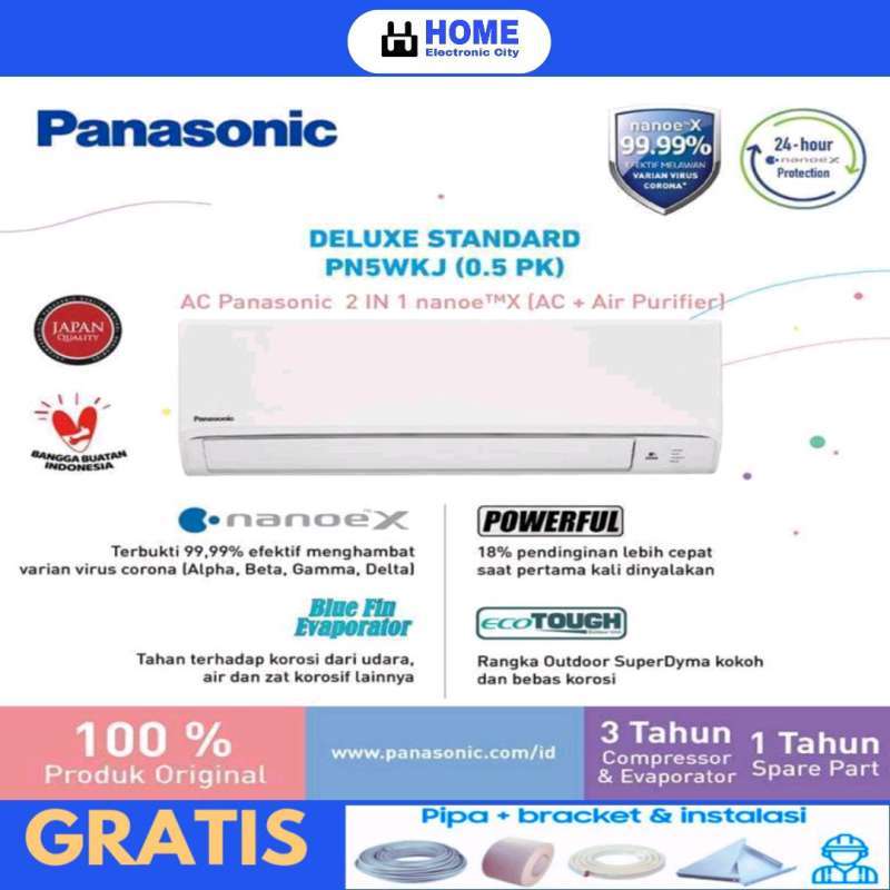 Jual AC PANASONIC 1/2 PK CS-PN5WKJ 1/2 PK NANOE R32 [FREE INSTALASI+MATERIAL] GARANSI RESMI di ...