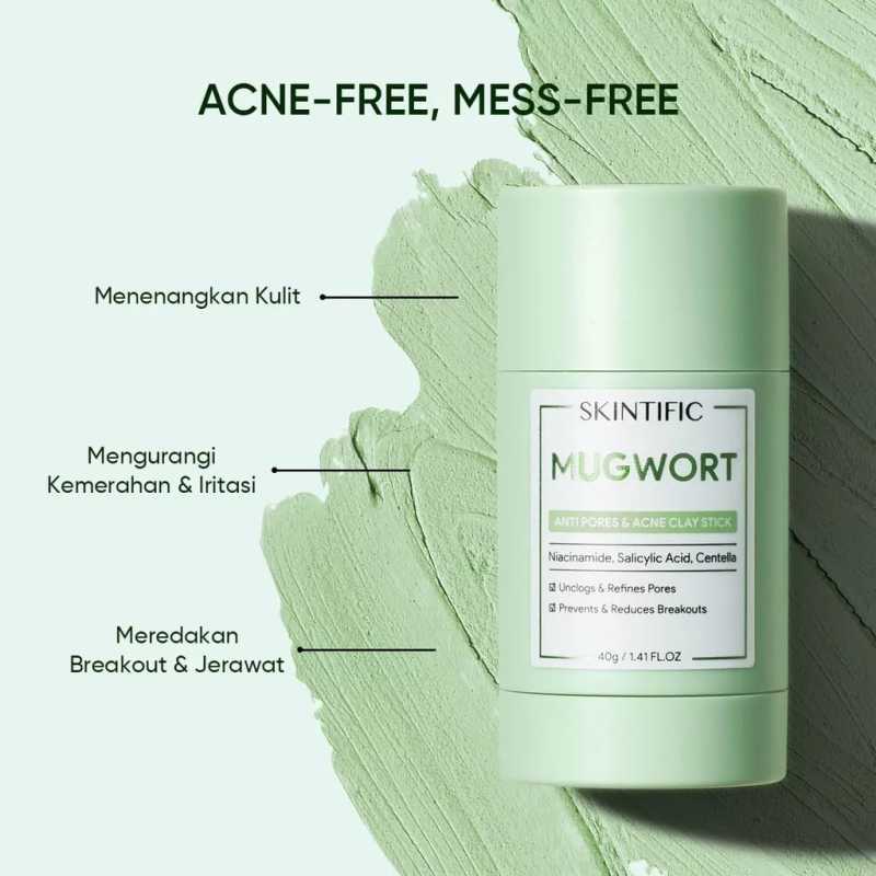 Jual Skintific Mask | Skintific Mugwort Pores & Acne Clay Mask ...