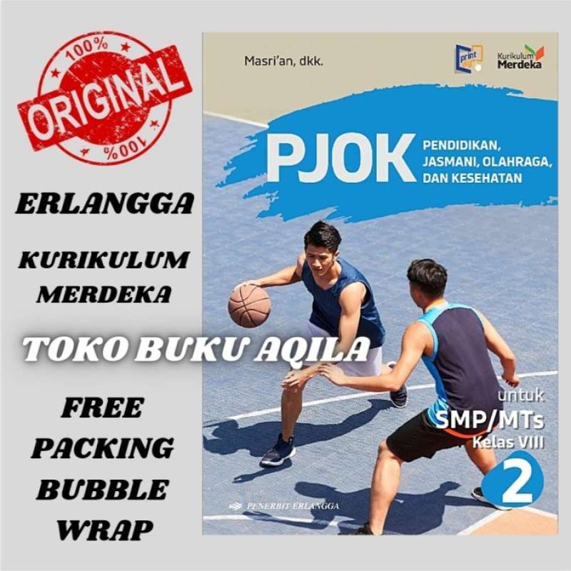 Promo Buku PJOK Kelas 2 / 8 Vlll SMP Erlangga Kurikulum Merdeka Penjasorkes - Multicolor Diskon ...