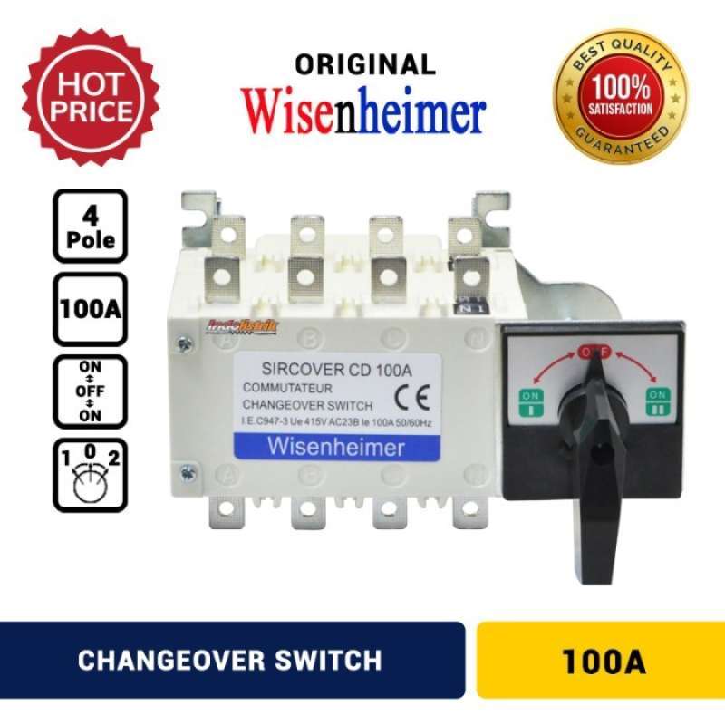 Promo Change Over Switch 4P 100A COS Ohm Saklar Manual 100 Amper ...