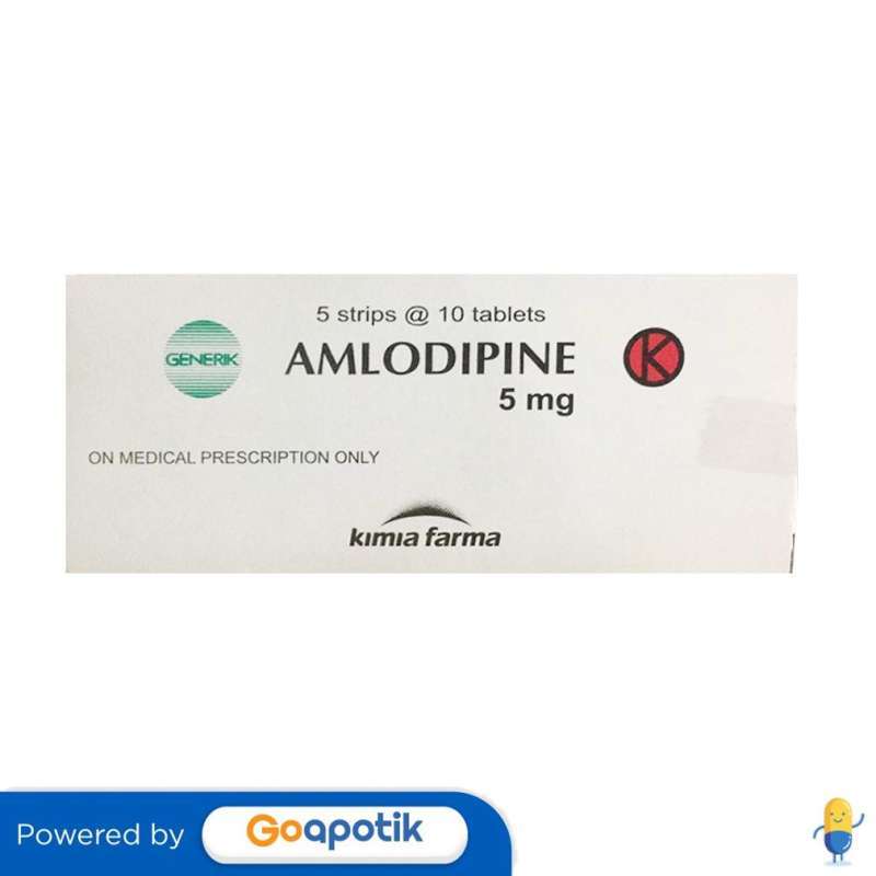 Jual AMLODIPINE BESILATE KIMIA FARMA 5 MG BOX 50 TABLET di Seller ...