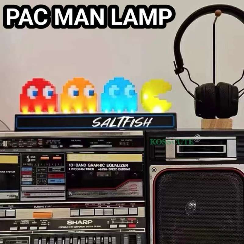 Jual Pacman Light Figure 3d Illusion Led Night Lampu Kamar Dekorasi Pac ...