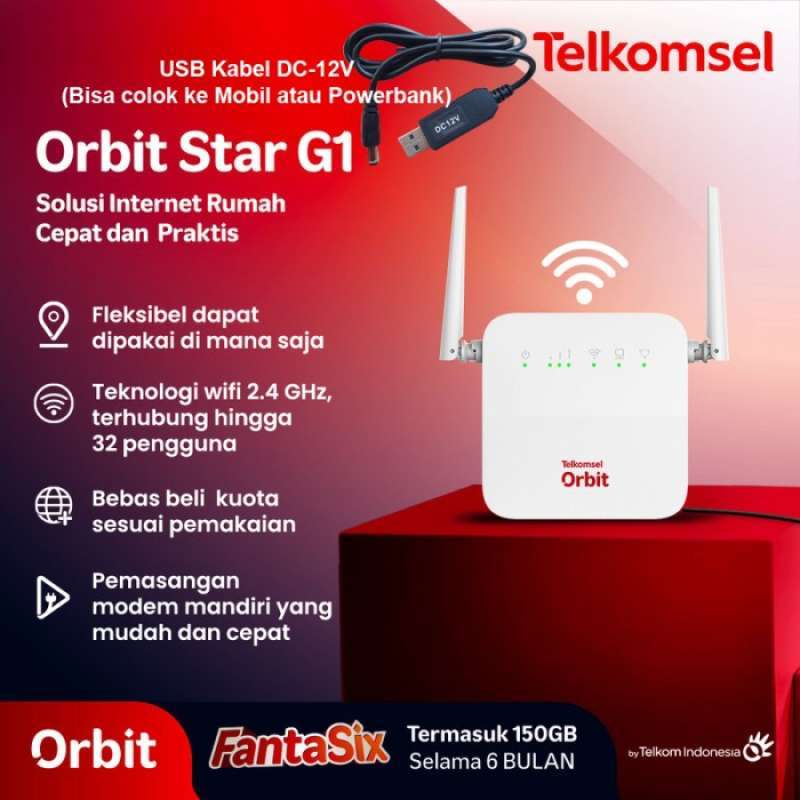 Promo Telkomsel Orbit Star G1 Modem Wifi Home Router Wifi Free Data ...