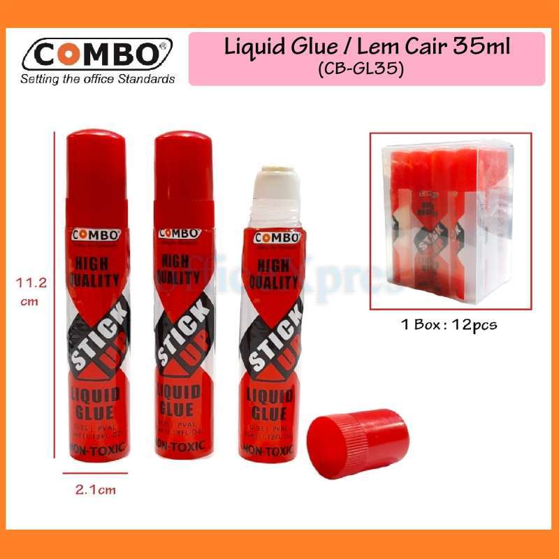 Jual Liquid Glue 35ml / Lem Cair 35ml / Lem Kertas / Lem Liquid Combo ...