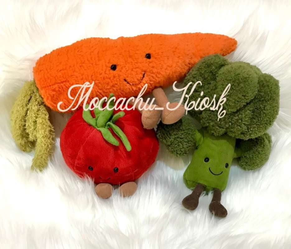 Promo Jellycat Amuseable Tomato,Broccoli,Carrot/boneka tomat brokoli ...