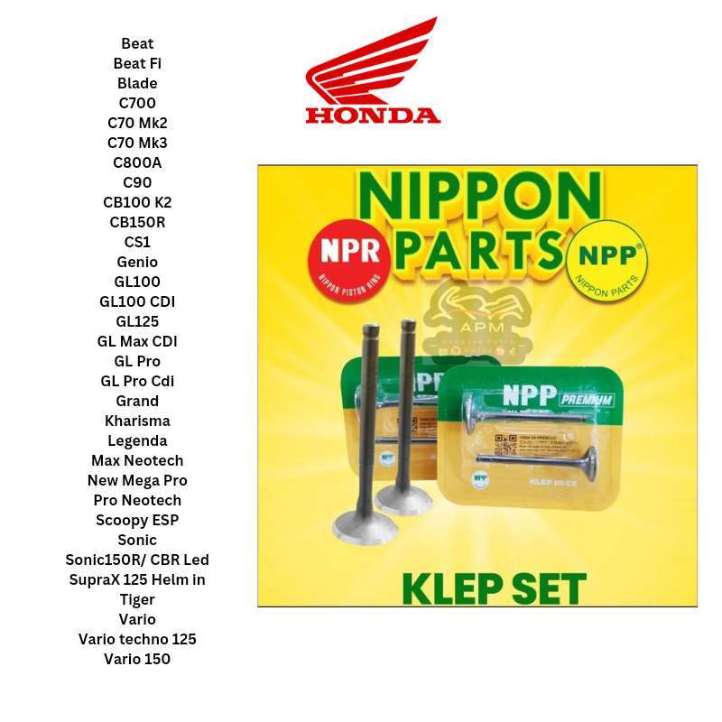 Jual KLEP SET IN EX PREMIUM NPP HONDA TIGER,BEAT,BLADE,C70,CS1,GENIO,GL100,125,PRO,MAX,GRAND ...