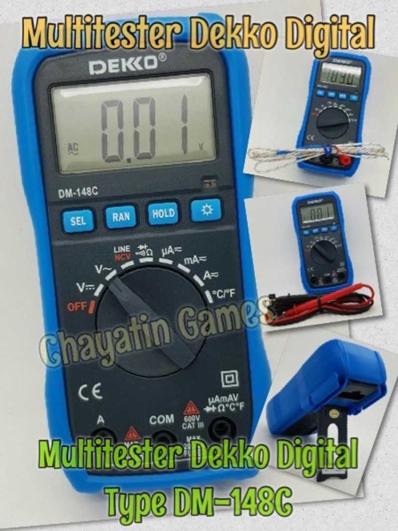 Promo MULTITESTER / AVOMETER / TESTER DIGITAL MERK DEKKO TYPE DM 148C ...