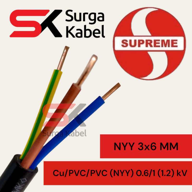 Promo Kabel Nyy 3x6 Mm Kabel Supreme Berkualitas Diskon 9% Di Seller ...