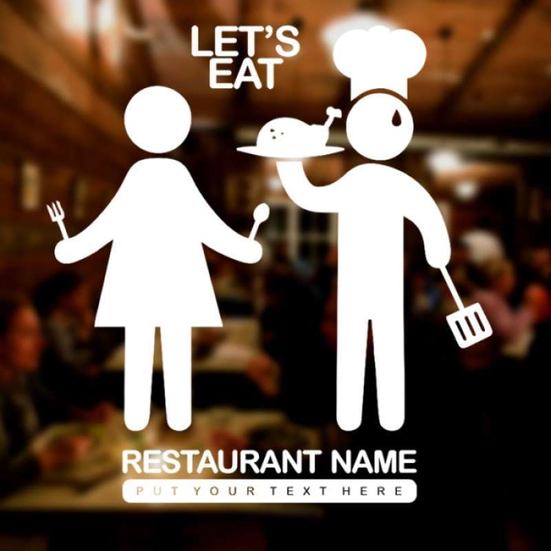 Promo SALE CUTTING STICKER RESTAURANT CUSTOM STIKER KACA TEMBOK RUMAH ...