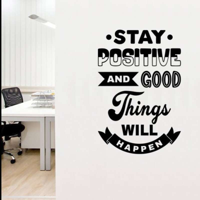 Promo SALE STIKER DINDING KACA CUTTING MOTIVASI KERJA KANTOR KAFE ...