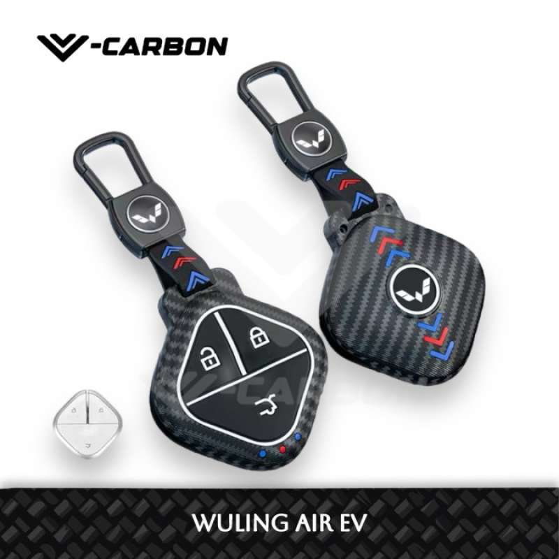 Promo V-carbon Abs Key Cover Smartkey Casing Kunci Wuling Air Ev Diskon ...