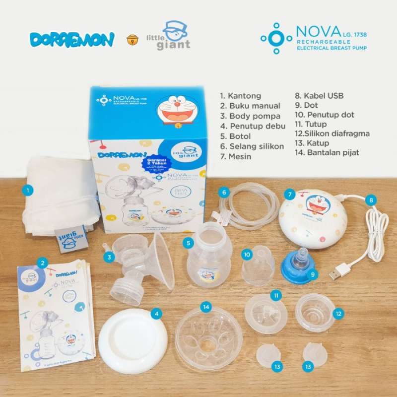 Promo Little giant Doraemon Nova Rechargeable Electrical Breast Pump ...