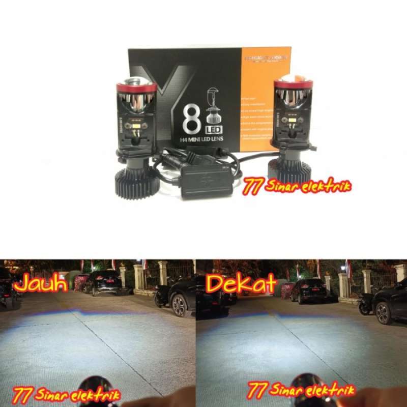 Promo Lampu Depan Led Mobil Motor H4 Y8 Lampu Utama Led H4 Mini ...
