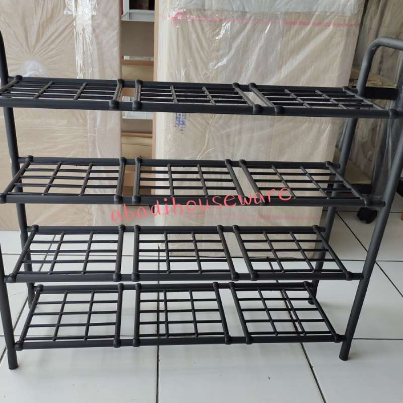 Promo RAK SEPATU SANDAL RAK BESI 4 SUSUN ORBITREND Diskon 28% di Seller ...