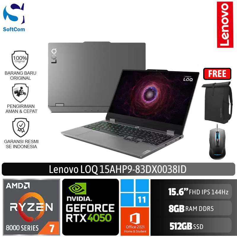 Promo Lenovo Loq 38id Laptop Gaming [r7 8845hs/8gb/512gb Ssd/rtx4050 ...