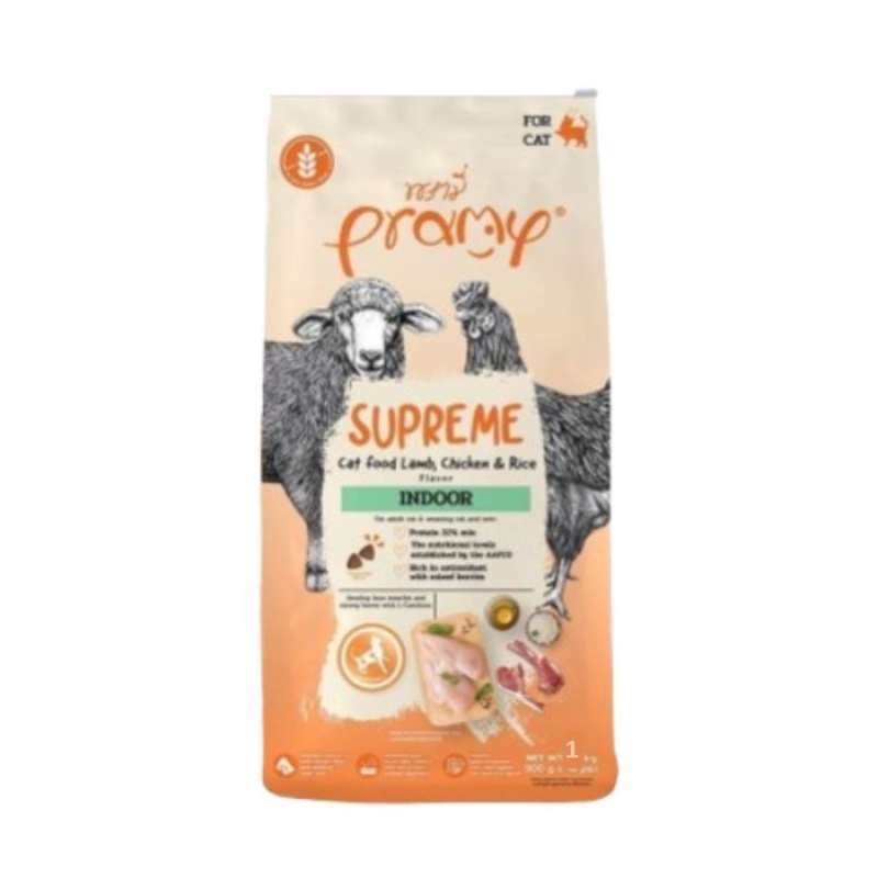 Jual Pramy Supreme Cat Food Indoor 1kg - Makanan Kucing Di Seller Pet ...