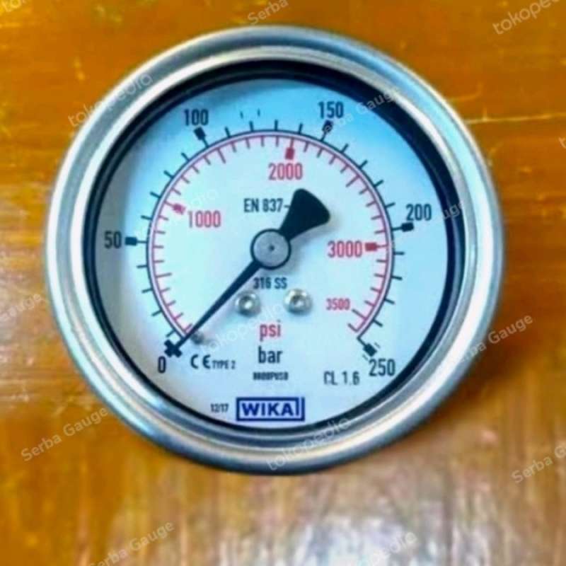 Promo Wika Pressure Gauge 0-250 Bar (dua Scala) Drat 1/4 Bspt Diskon 50 ...