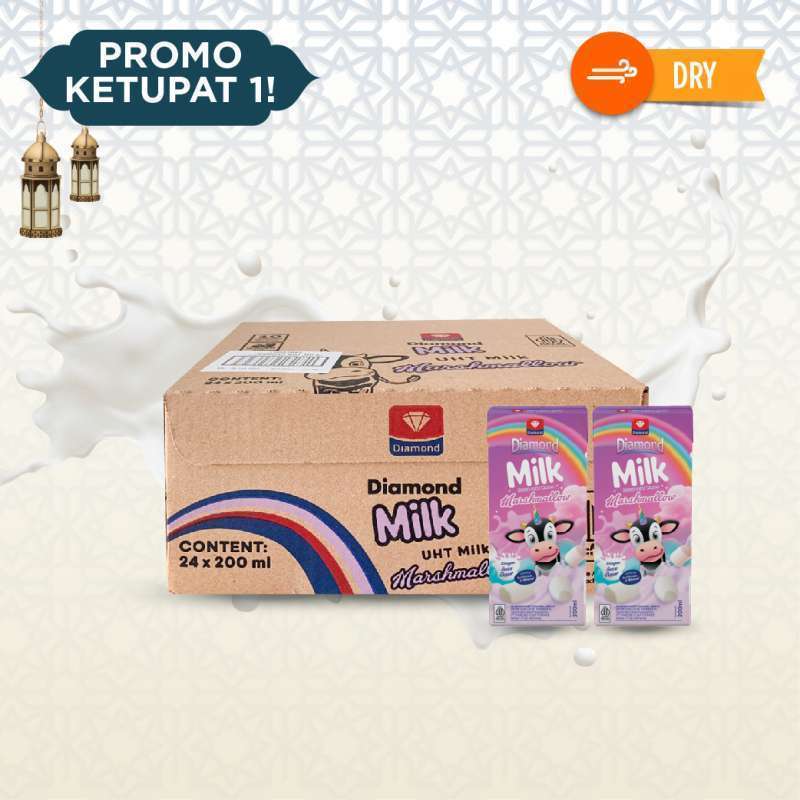 Promo Diamond Milk Uht Marshmallow 200 Ml 24 Pcs Diskon 15% Di Seller Diamondfair–mini Mataram ...