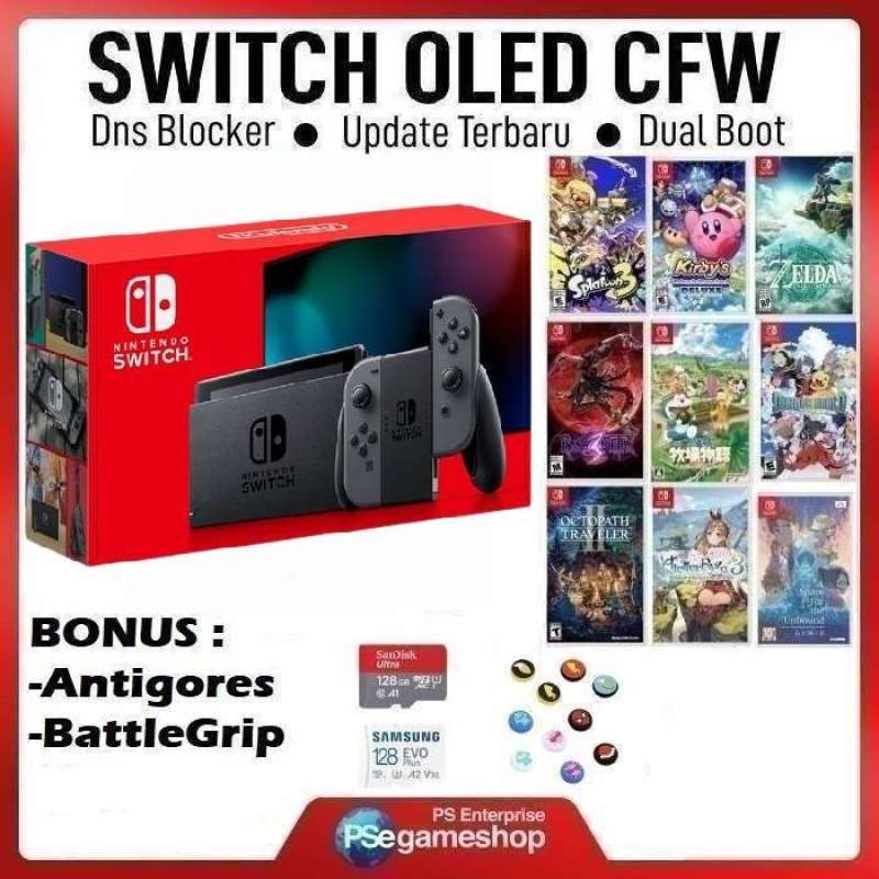Jual Nintendo Switch Console V2 Grey Cfw 128gb 256gb 512gb Full Game / Hwfly - 1tb Di Seller ...