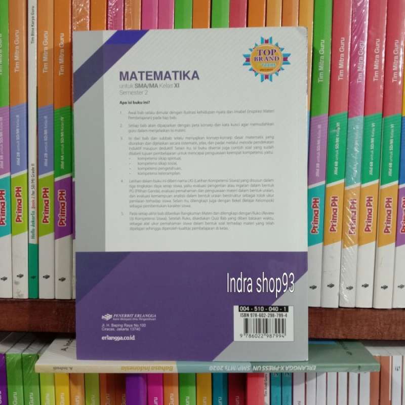 Promo Buku Matematika 2b Wajib Kelas 2/xi Sma Kurikulum 2013 Erlangga ...