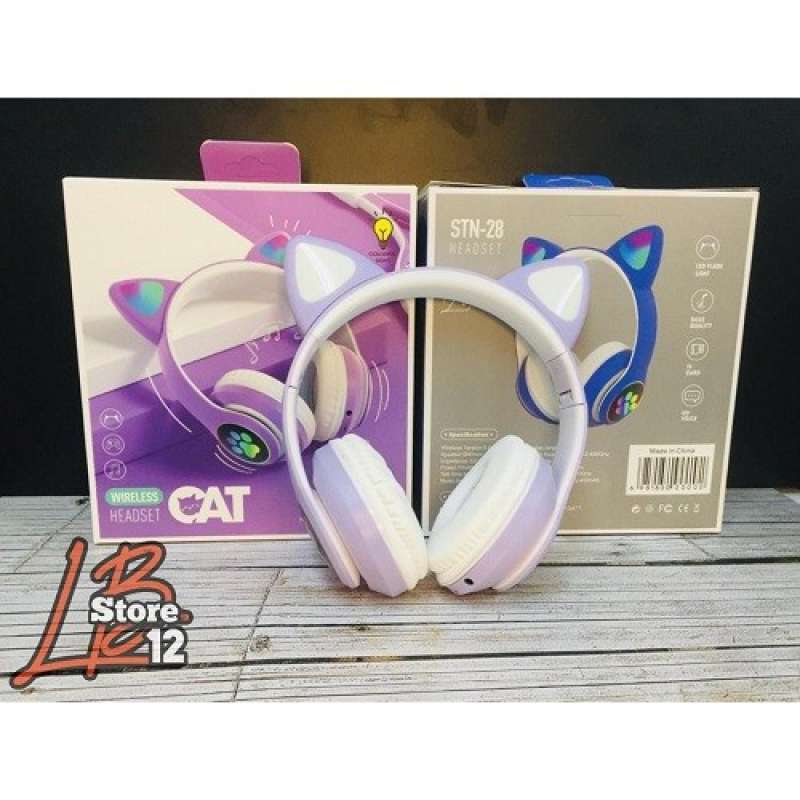 Promo Fingertime Headphone Kucing Gaming Bluetooth Wireless Meng Cat Ear 28 - Ungu Diskon 23% Di ...