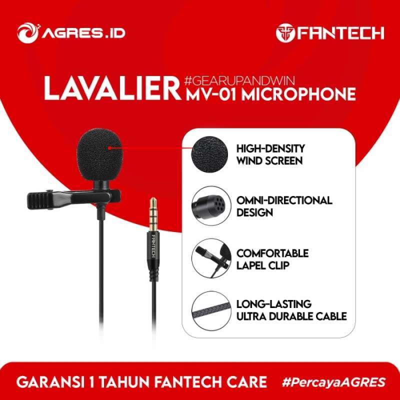 Jual Fantech Lavalier Mv-01 | Mic Clip On / Microphone Di Seller Noelle ...