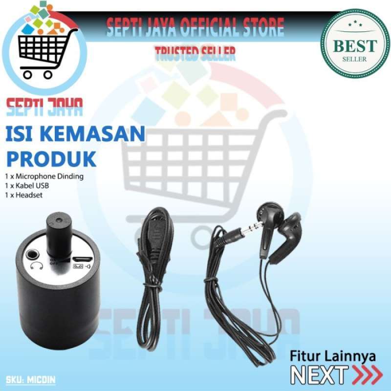 Jual Mini Spy Bug Wall Home Microphone Alat Pendengar Suara Tembus ...